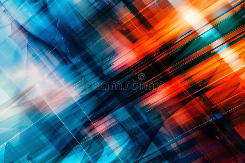 Vibrant Intersecting Lines Abstract Background Stock Illustration ...