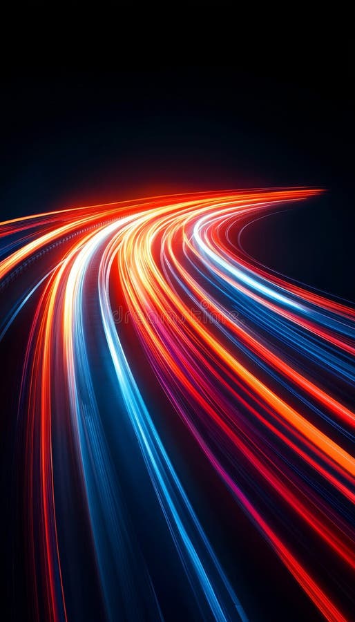Dynamic Abstract Background Featuring Curved Speed Lines and a Fast Car ...