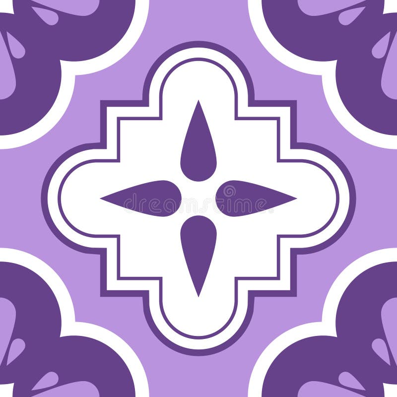 Abstract Geometric Patterns in Shades of Purple, Vector Background ...