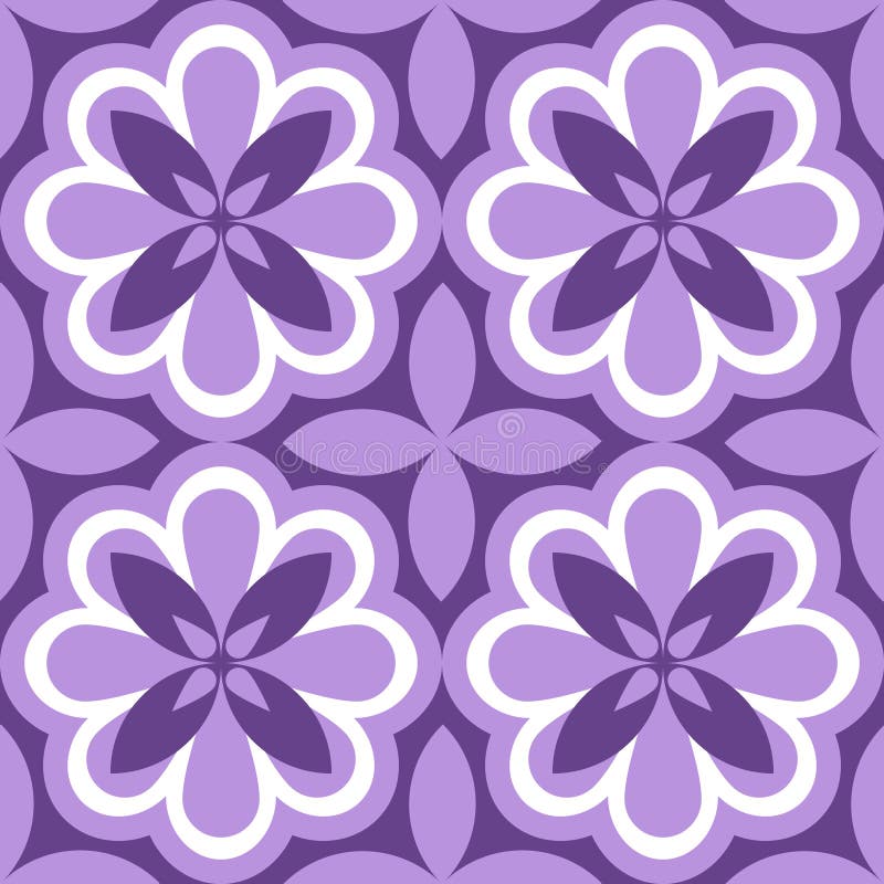 Abstract Geometric Patterns in Shades of Purple, Modern Vector ...