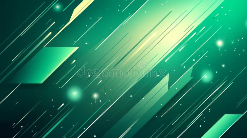 Dynamic Abstract Background Featuring Green and Teal Stripes with Light ...