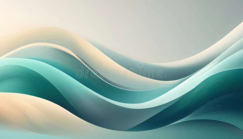 Dynamic Abstract Background Featuring Intertwining Waves in Turquoise ...