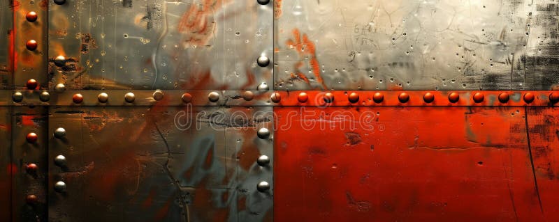 A Dynamic Abstract Background Featuring a Riveted Metallic Panel ...