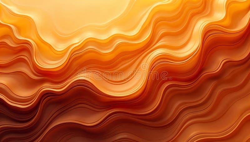 Abstract Background with Warm Orange and Yellow Wavy Lines Stock ...