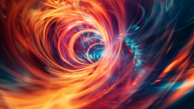 Dynamic Abstract Background Featuring a Swirling Vortex of Light with ...