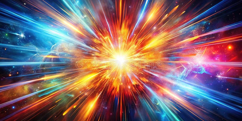 Dynamic Abstract Background Featuring a Vibrant Burst of Cosmic Energy ...