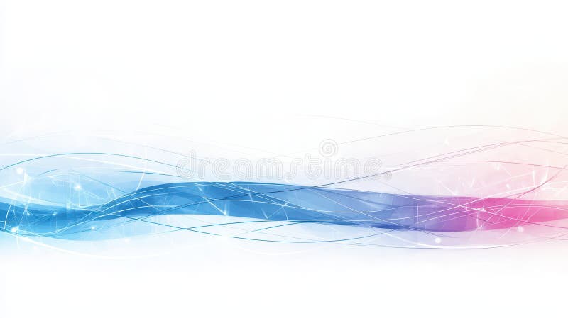 Dynamic Abstract Background, Flowing Blue and Pink Lines in Modern ...