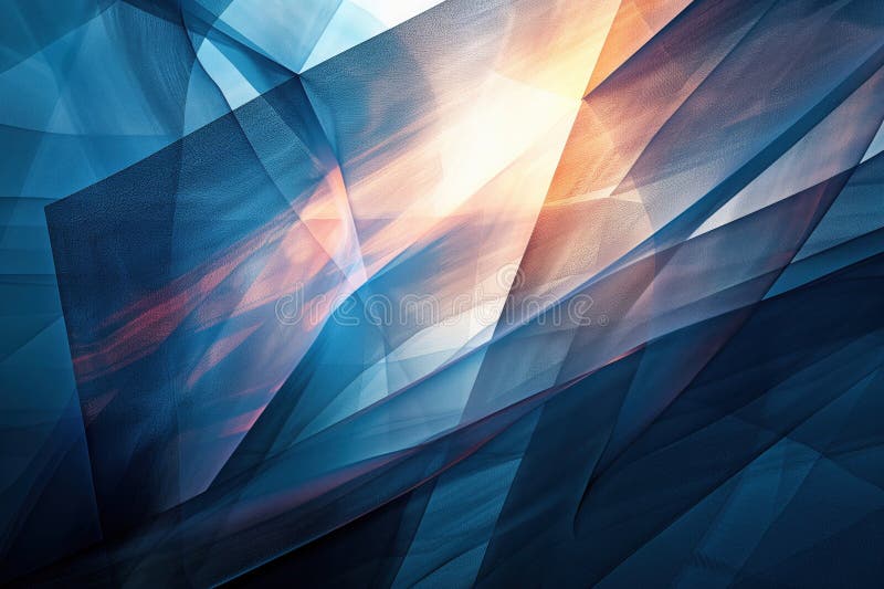 Dynamic Abstract Background with Geometric Patterns, Vibrant Blue Gradients, and Light Accents ...