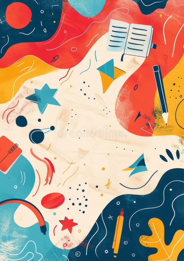 Dynamic Abstract Background with a Gradient of Shiny School Colors and ...