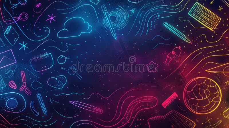 Dynamic Abstract Background with a Gradient of Shiny School Colors and ...