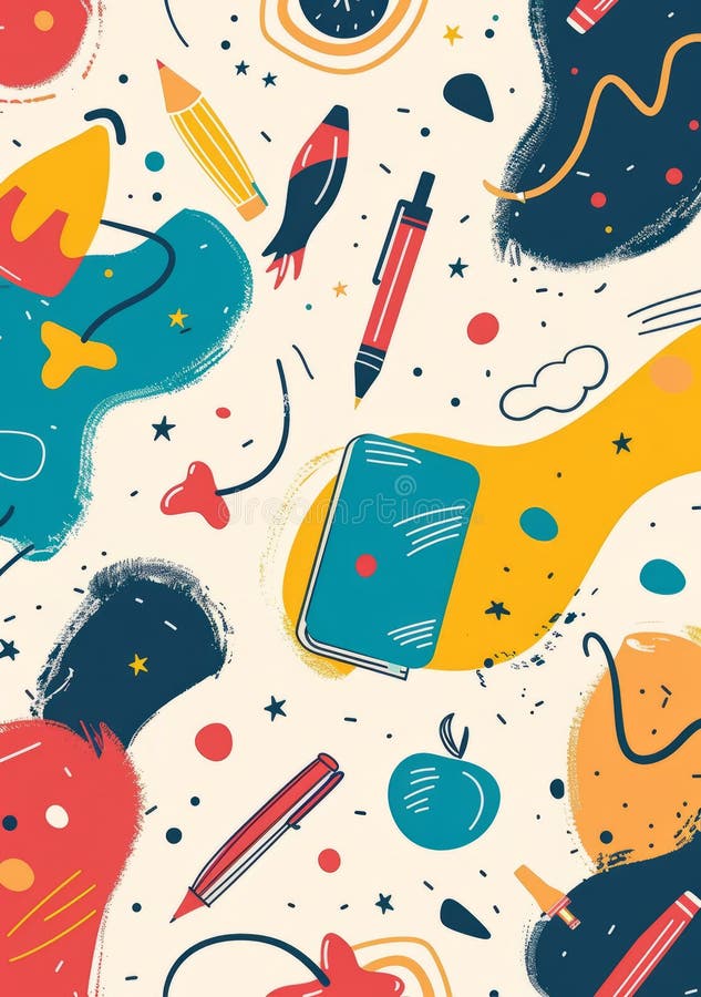 Dynamic Abstract Background with a Gradient of Shiny School Colors and ...