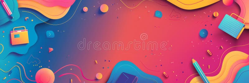 Dynamic Abstract Background with a Gradient of Shiny School Colors and ...