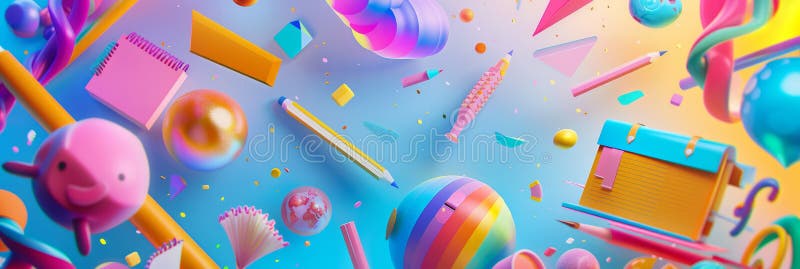 Dynamic Abstract Background with a Gradient of Shiny School Colors and ...