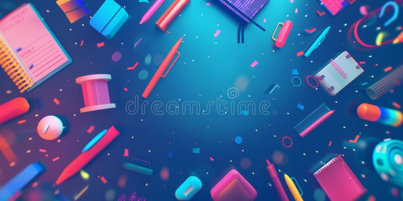 Dynamic Abstract Background with a Gradient of Shiny School Colors and ...