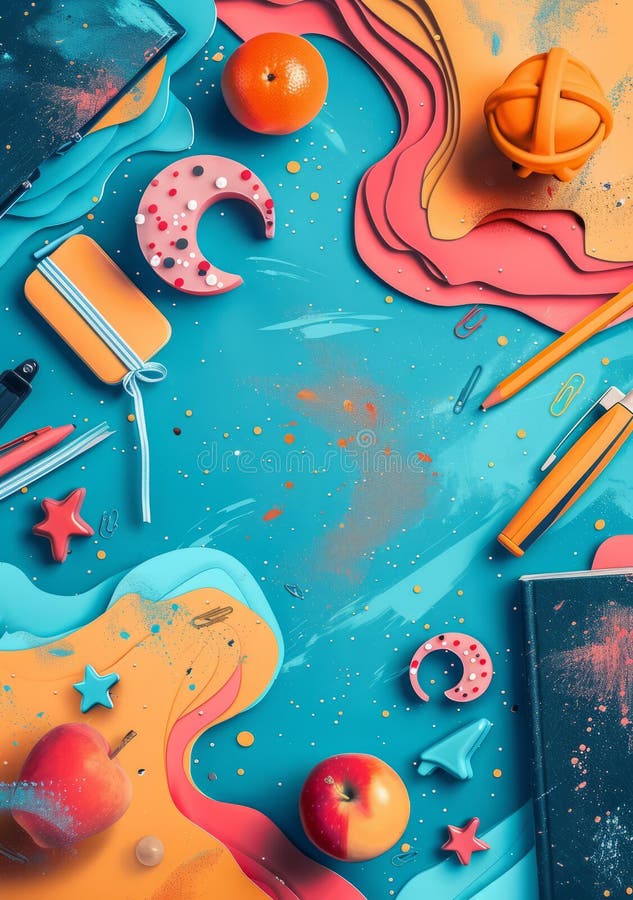 Dynamic Abstract Background with a Gradient of Shiny School Colors and ...