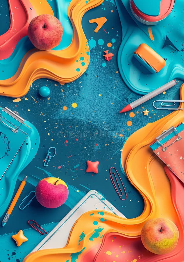 Dynamic Abstract Background with a Gradient of Shiny School Colors and ...