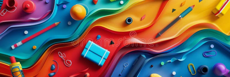 Dynamic Abstract Background with a Gradient of Shiny School Colors and ...