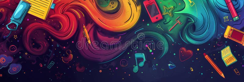 Dynamic Abstract Background with a Gradient of Shiny School Colors and ...