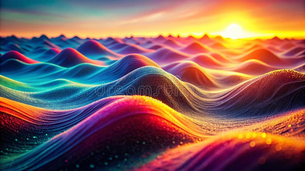 Dynamic Abstract Background with Grainy Noise Color Wave Mesh and ...