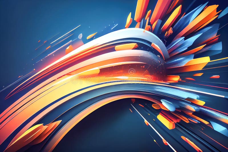 Dynamic Abstract Background. Motion Animation Stock Illustration ...