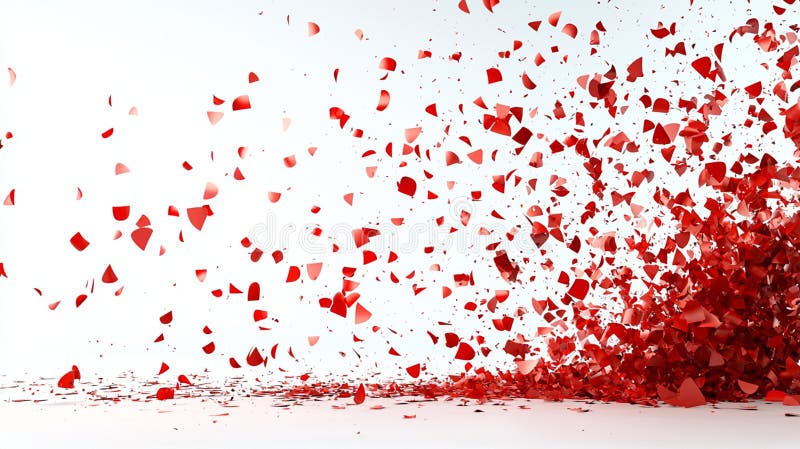 Abstract Red Shattered Fragments Explosion Dynamic Design Background ...