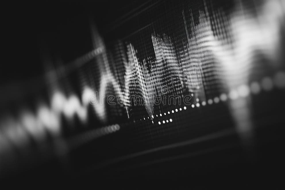 Dynamic Abstract Background Showcasing Soundwave Patterns in Black and ...