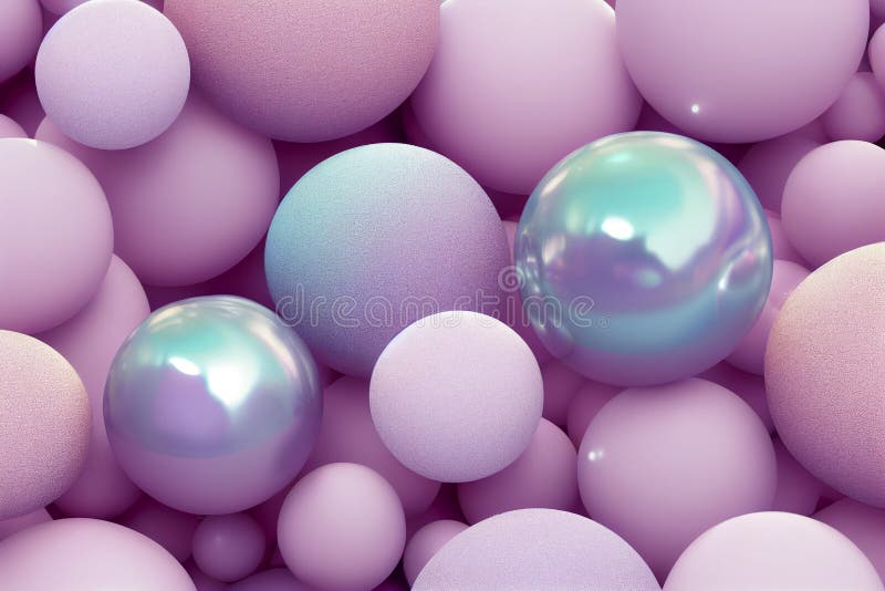 Dynamic Abstract Background Spheres Ai Generative Stock Illustration