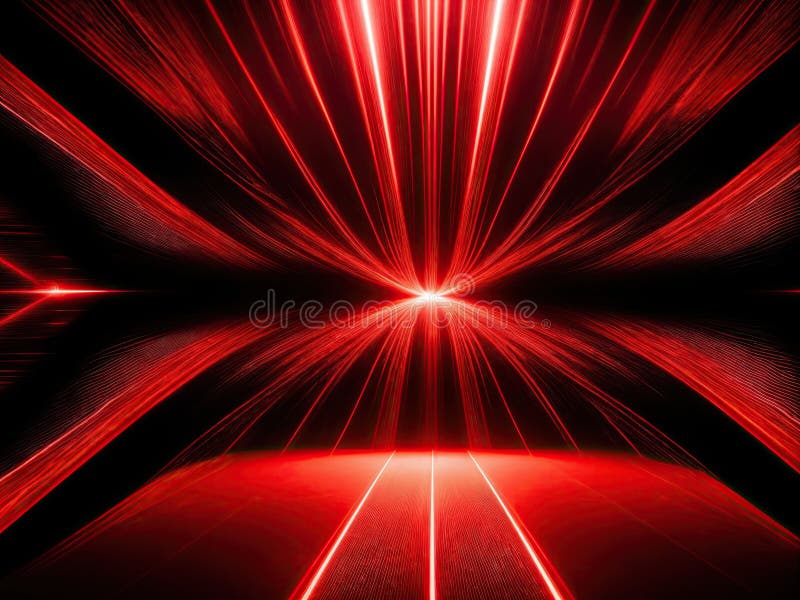 Dynamic Abstract Background with Streaks of Red Light, Technology ...