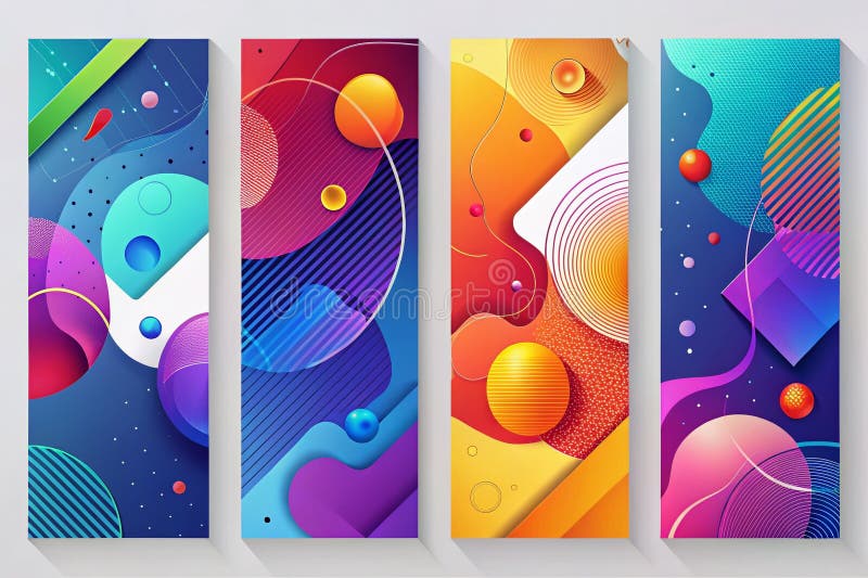 Dynamic Abstract Banners: Liquid Shapes in Aerial Perspective for ...