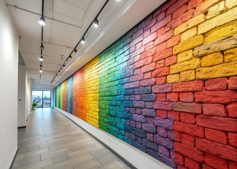 Dynamic Abstract Brick Wall Art a Striking Visual for Modern Homes ...