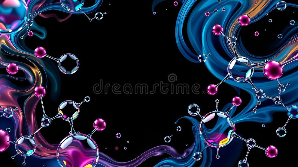 Dynamic Abstract Chemical Composition a Futuristic Visual Exploration ...