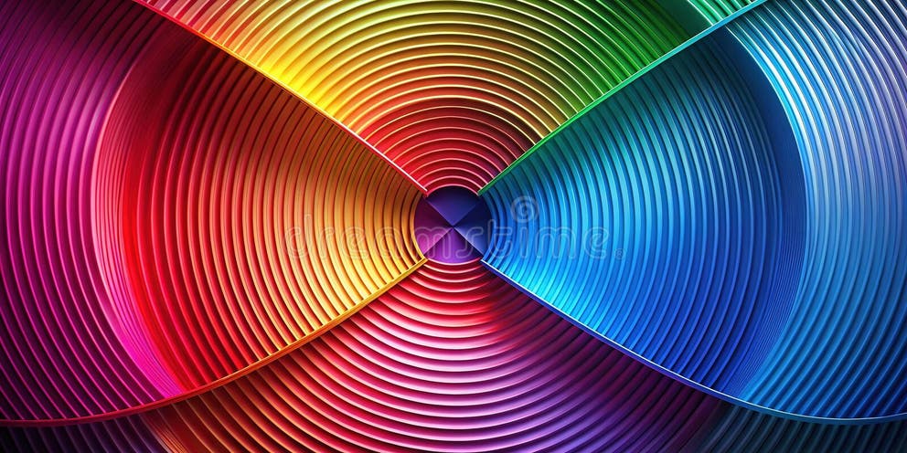 Dynamic Abstract Circular Line Art a Modern Geometric Design Featuring ...