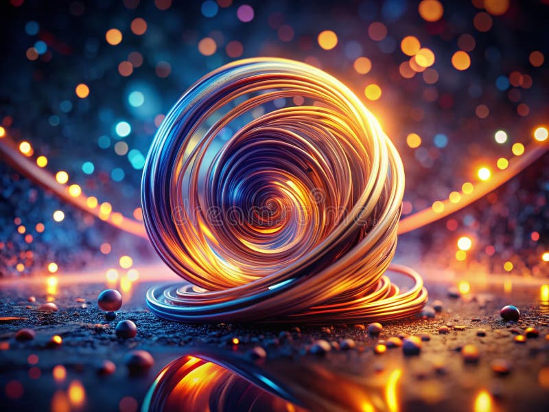 Dynamic Abstract Coil Design a Vibrant Exploration of Energy Flow and ...