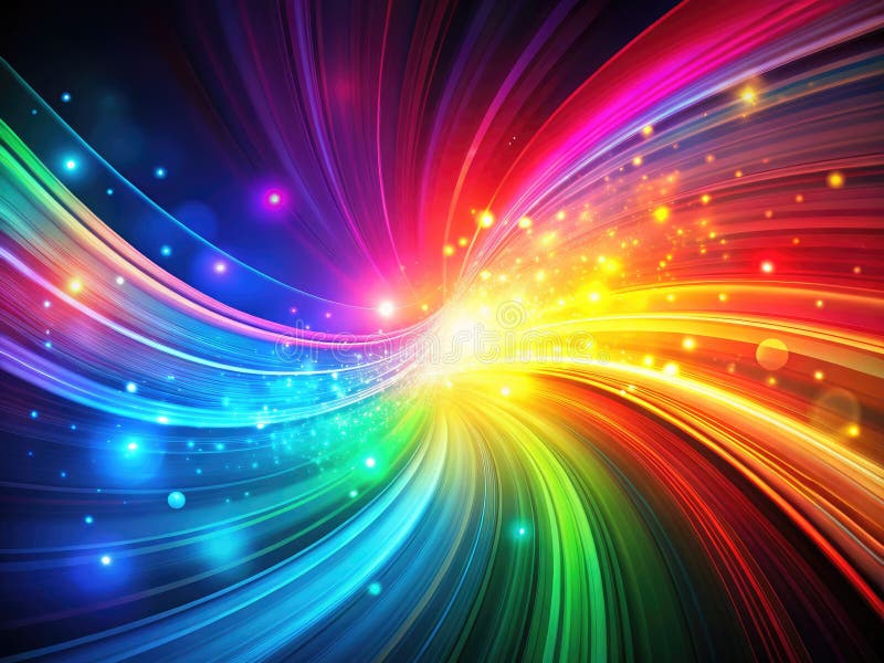 Dynamic Abstract Colorful Lighting Path a Vibrant Visual Design Perfect ...