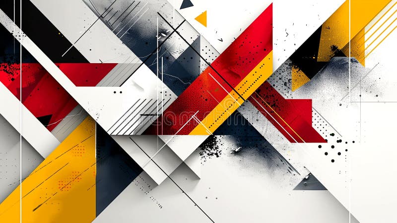 Dynamic Abstract Composition with Bold Geometric Shapes and Striking ...