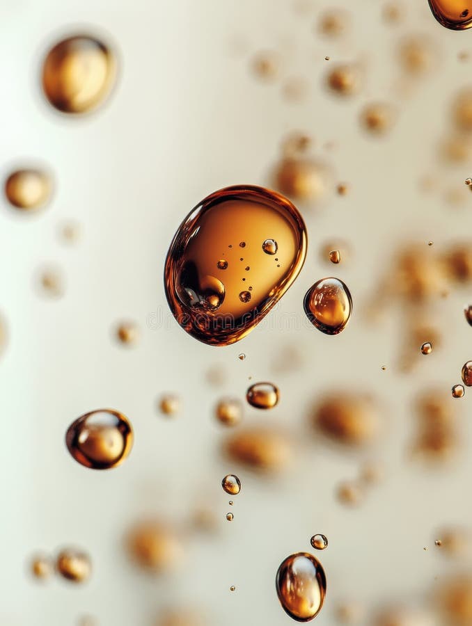 Dynamic Abstract Composition of Coffee Droplets Floating in Mid-air ...