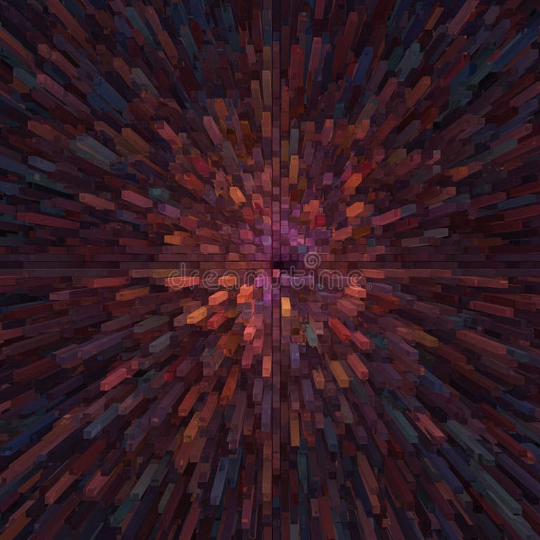 A Dynamic, Abstract Composition Featuring Elongated Rectangular Blocks Emanating Stock ...