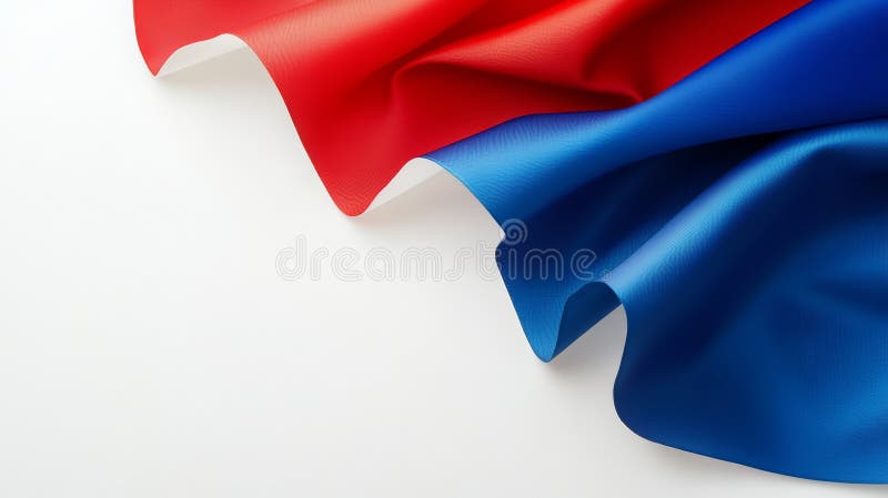 Dynamic Abstract Composition Intersecting Red and Blue Corner Shapes on ...