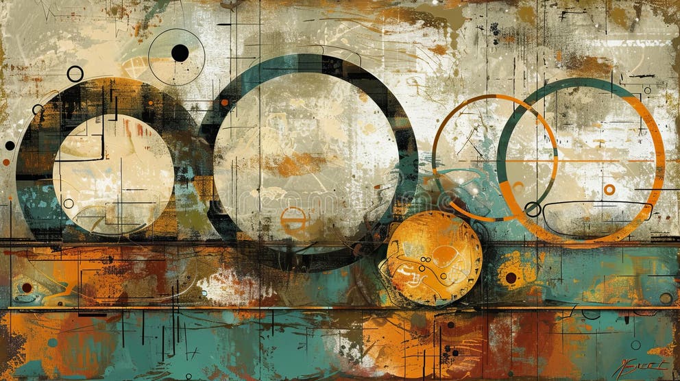 Dynamic Abstract Composition Utilizing Geometric Shapes and Vivid ...