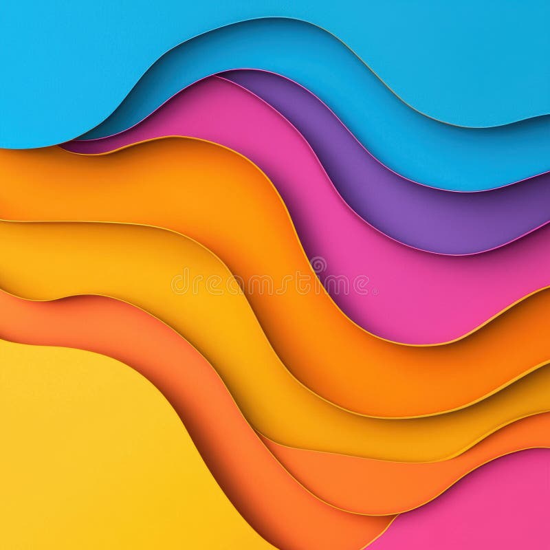 Dynamic Abstract Cut Out Frames in Vibrant Paper Arrangement Stock Illustration - Illustration ...