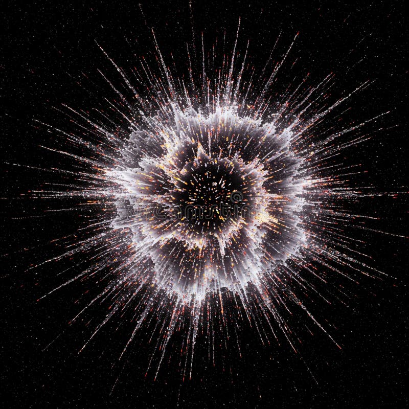 A Dynamic, Abstract Depiction Resembling a Cosmic Explosion or ...