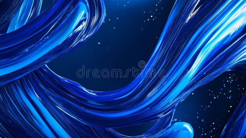 Dynamic Abstract Design with Blue Strokes on Deep Navy Background for ...