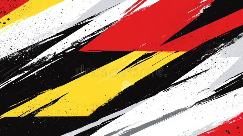 Dynamic Abstract Design Featuring Bold Diagonal Stripes in Red, Yellow ...