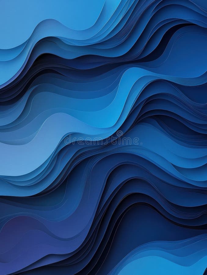 Dynamic Abstract Design Featuring Layered Water Waves and Smooth ...