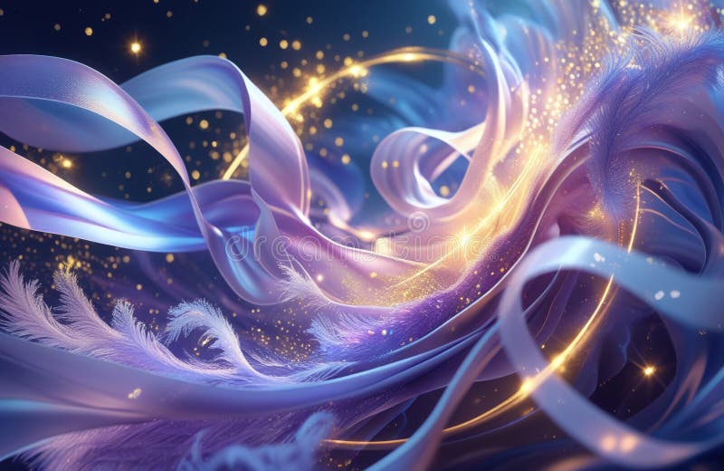 Dynamic Abstract Design Flowing Ribbons Stock Illustration ...