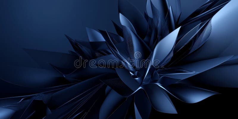 Dynamic Abstract Design with Intricate Blue Shapes and Sharp Elements ...