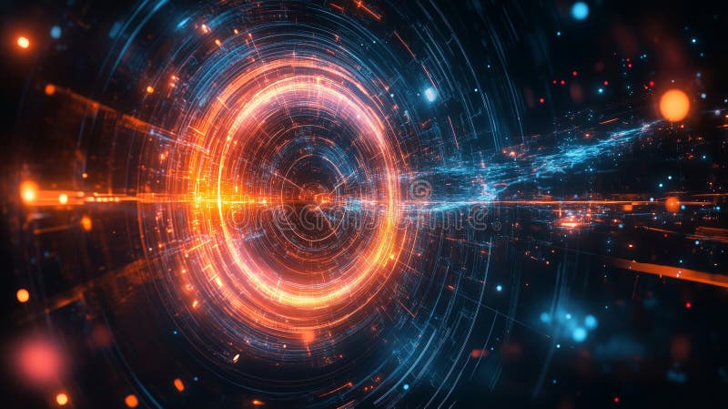 Dynamic Abstract Design of Light and Energy Flow in Space Stock Image ...