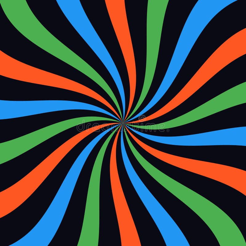 Dynamic Abstract Design of Wavy Colored Stripes on a Dark Background ...