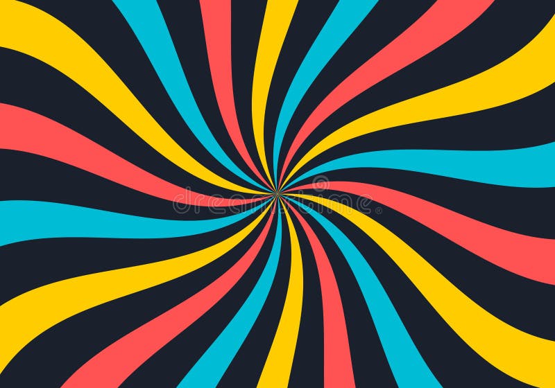 Dynamic Abstract Design of Wavy Colored Stripes on a Dark Background ...