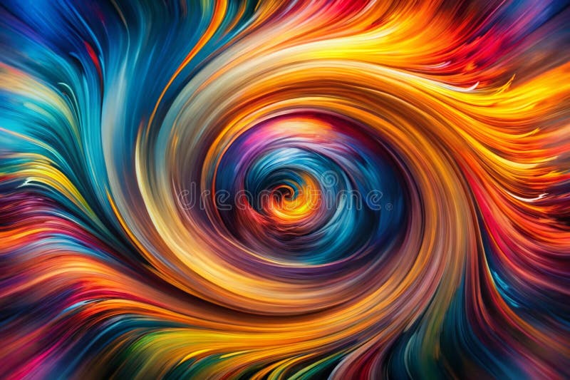 Dynamic Abstract Digital Art a Whirlwind of Vibrant Colors and ...